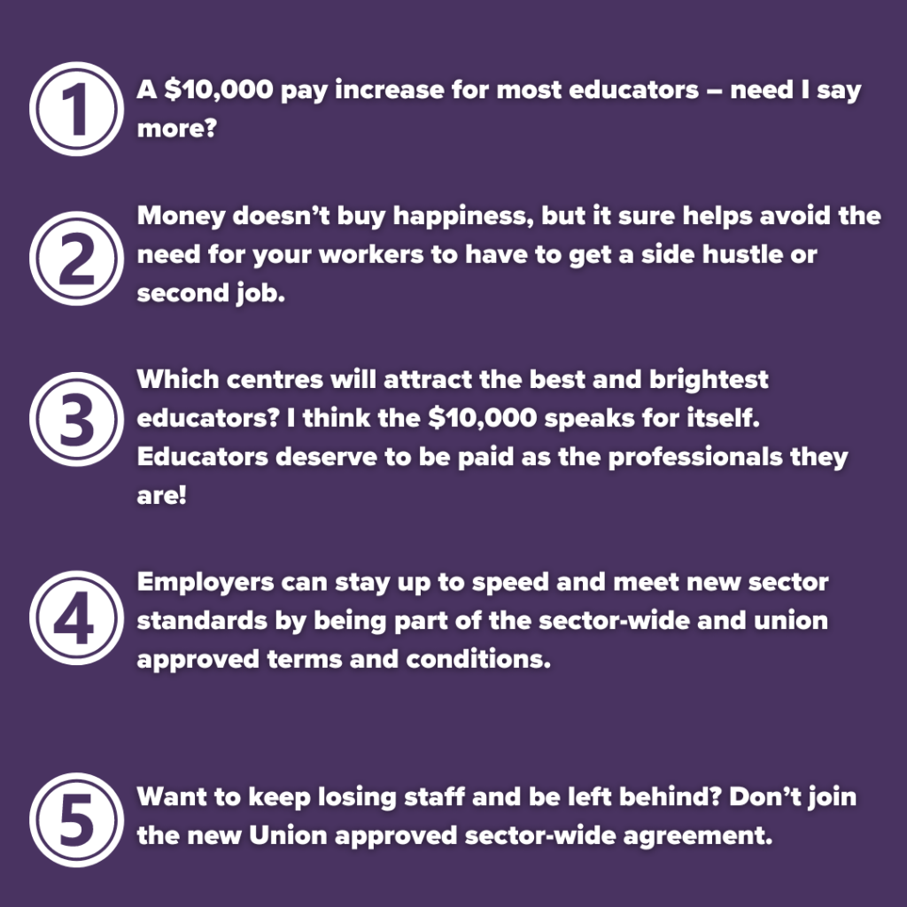 Early Educators Pay Rise – United Workers Union